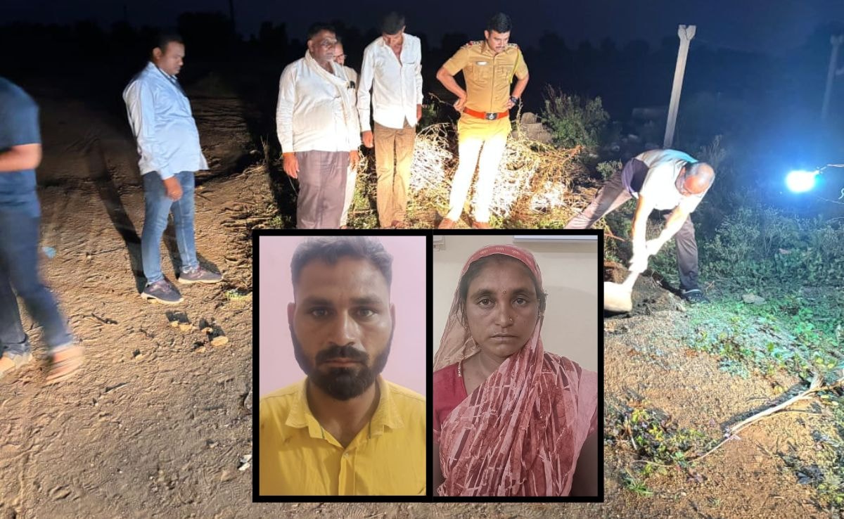 step father brutally killed little boy Infront of mother in dhule Crime news