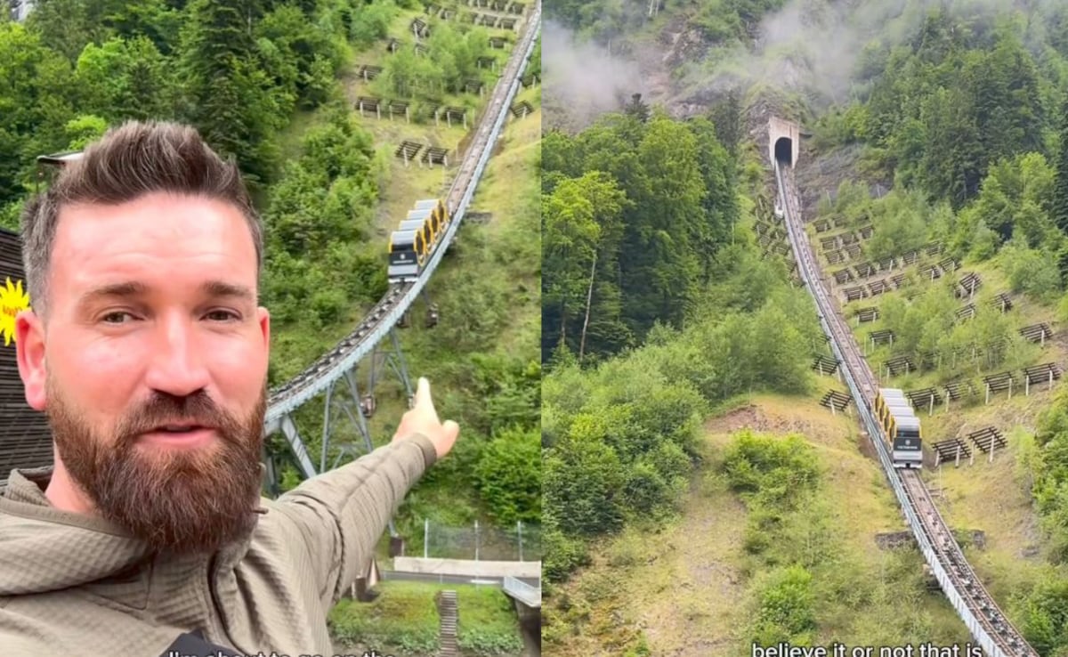 Watch What It's Like To Ride "World's Steepest Funicular Railway" In ...