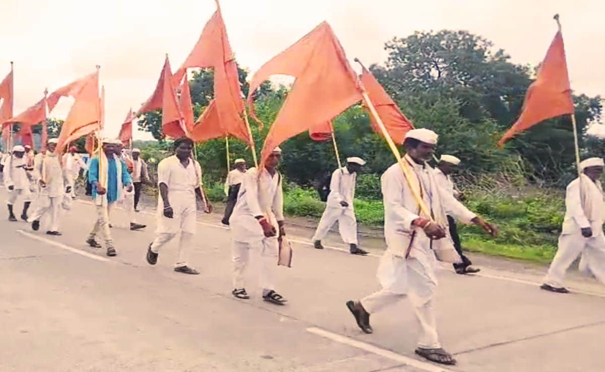 Ashadhi Wari 2025 Muktai's palkhi reached in Marathwada