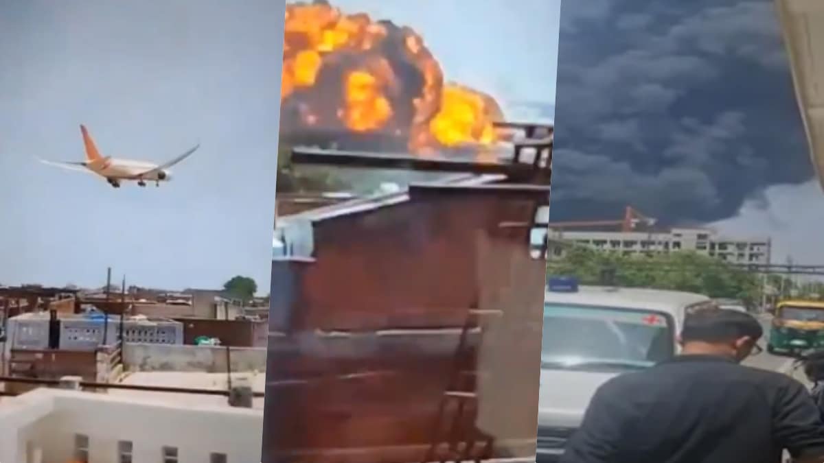 Ahmedabad Plane Crash Video: अहमदाबाद में प्लेन क्रैश का लाइव वीडियो ...