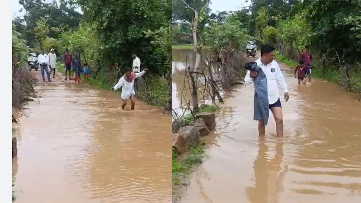 Heavy Rain in MP: बारिश और बाढ़ में E-अटेंडेंस शिक्षकों के लिए बनी जानलेवा, पेंट उतार कर स्कूल ...