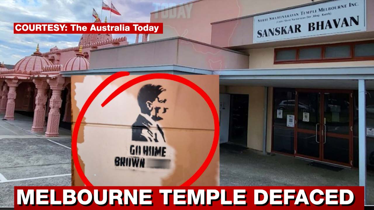 Hindu Temple In Australia's Melbourne Defaced With Racist Graffiti
