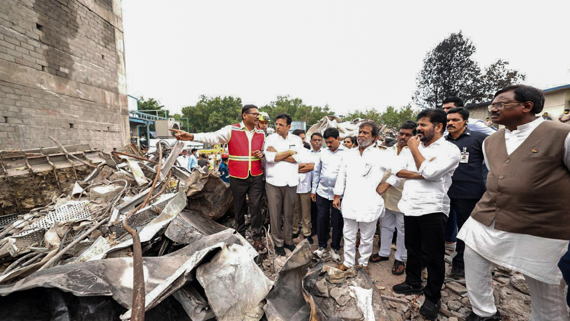 35 Killed In Telangana Factory Blast, CM Revanth Reddy Visits Accident Spot