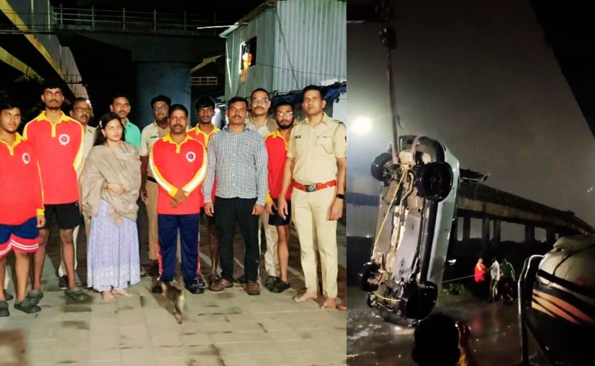 Google Maps guidance womans car fall directly into the Belapur creek