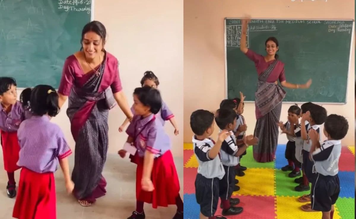 Viral video of teacher Arpita Hugar Karnataka Sadlaga new trend in ...