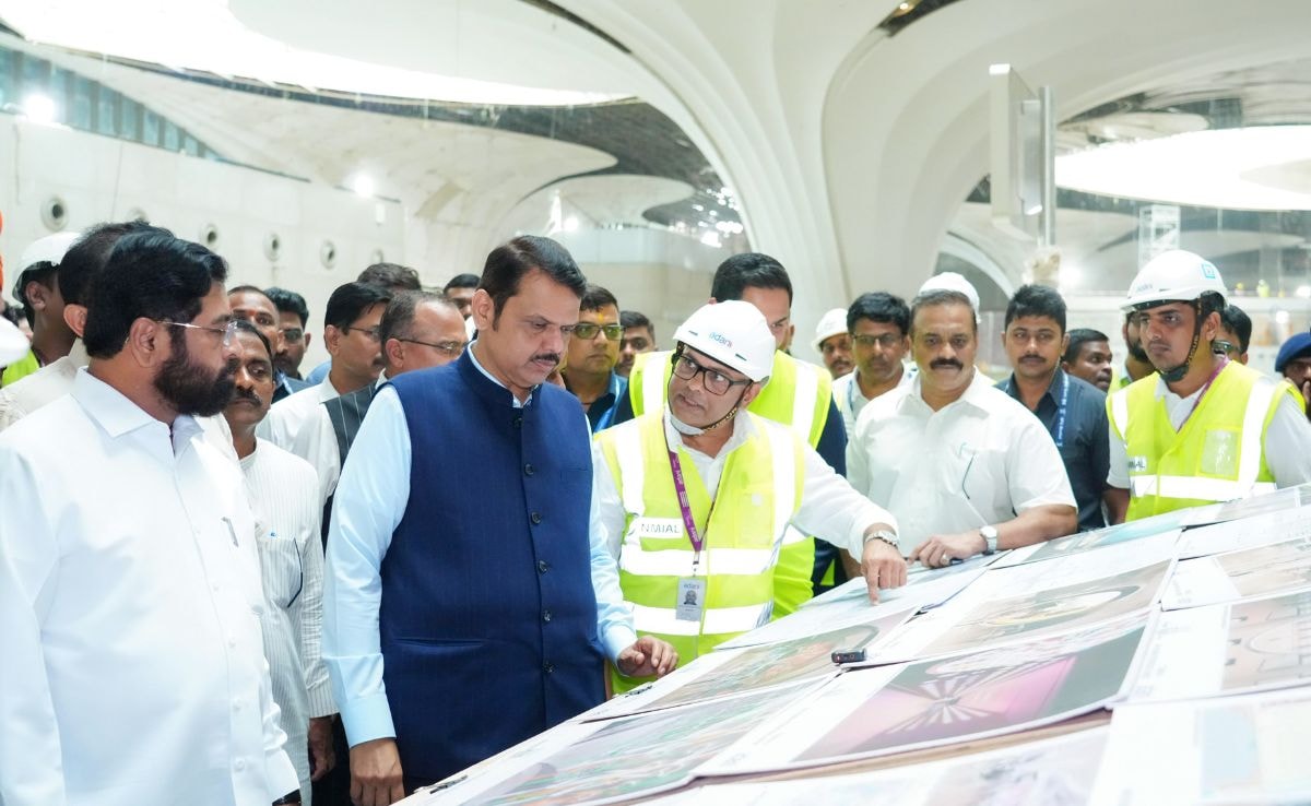 Maharashtra CM Devendra Fadnavis Navi Mumbai International Airport ...