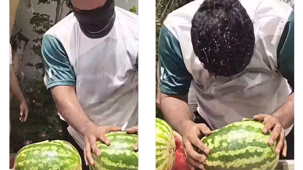 Blindfolded Man Crushes Most Watermelons With Head In One Minute ...
