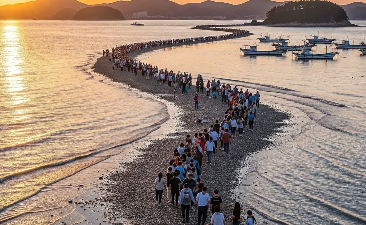 The Mysterious Sea Of South Korea That Opens Only Twice A Year For One Hour