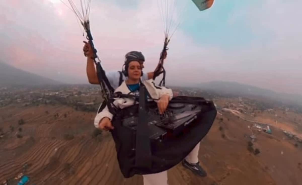 Viral Video: Indian Female DJ Plays Live Music While Paragliding At ...