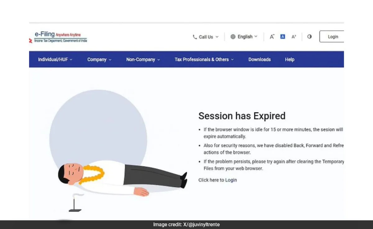 On Last Day Of ITR Filing, Users Claim Portal Down, Post Bizarre Screenshots