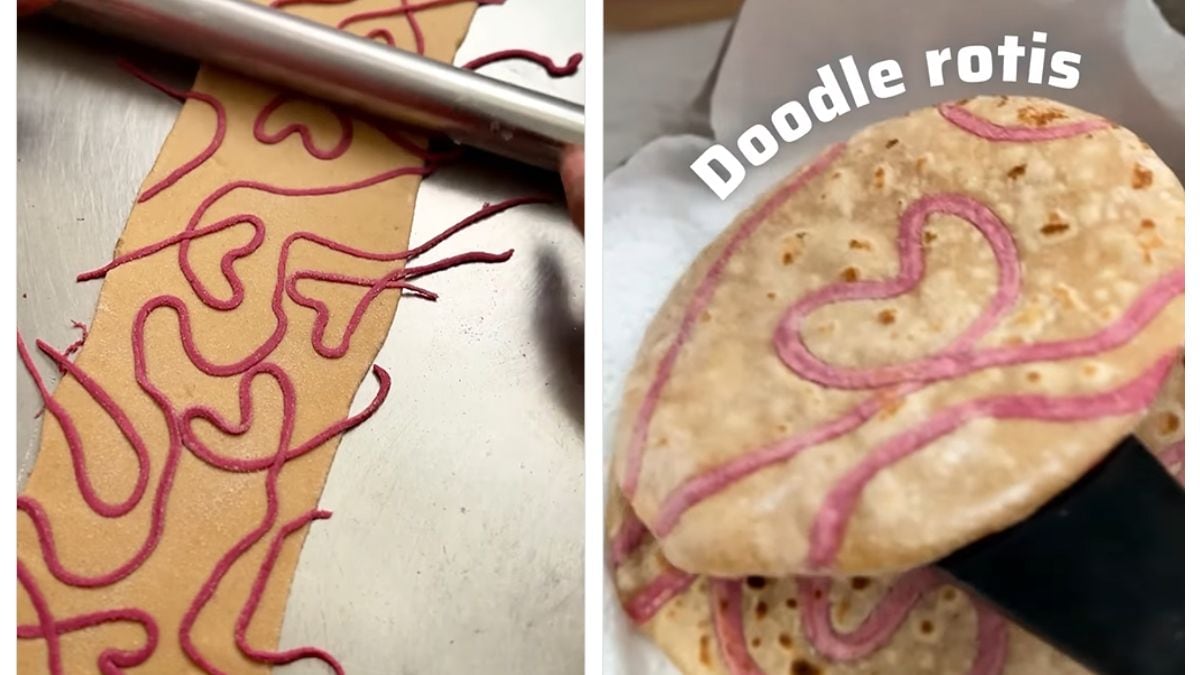 Viral Video: Doodle Roti With A Pop Of Colour And Nutrition Will Be A ...