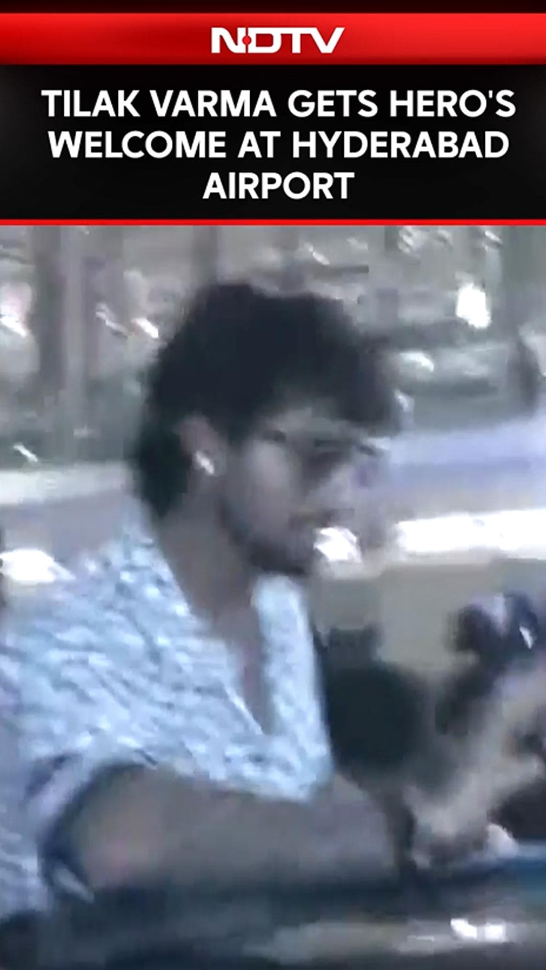 Rousing Welcome For India Star Tilak Varma At Hyderabad Airport