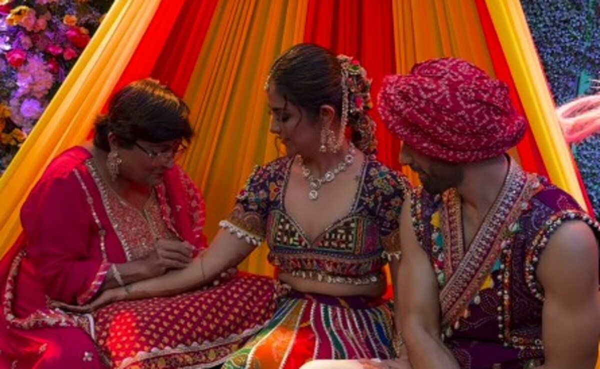 अविका गौर की मेहंदी सेरेमनी का वीडियो, 'आनंदी' ने मेहंदी में लिखवाया ...