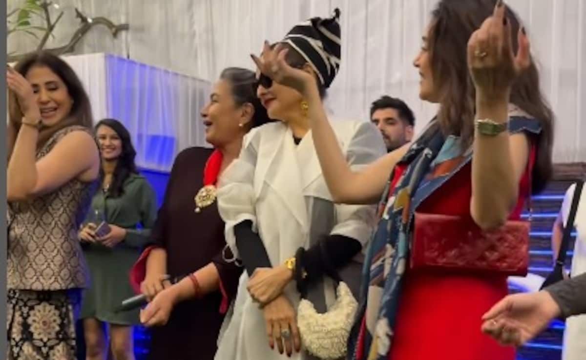 At Shabana Azmi's 75th Birthday Party, Rekha, Madhuri Dixit, Vidya ...