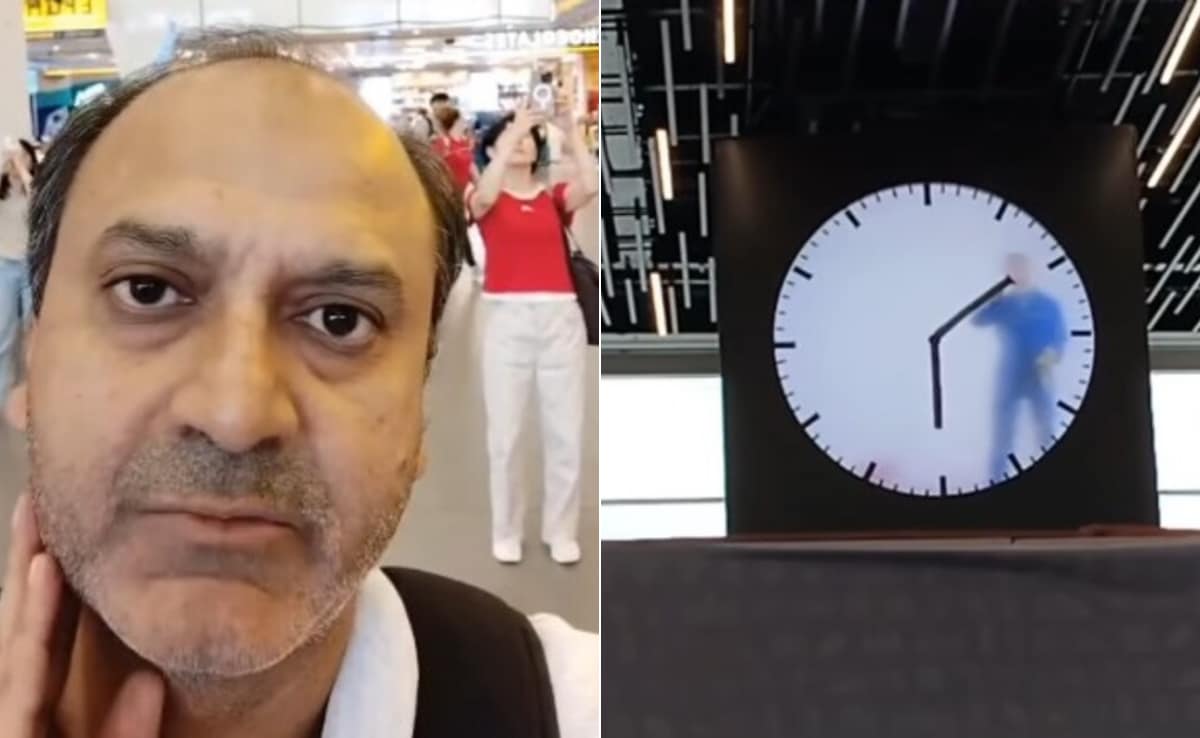 घड़ी के अंदर इंसान… एम्स्टर्डम एयरपोर्ट की अनोखी Human Watch देख चौंके ...