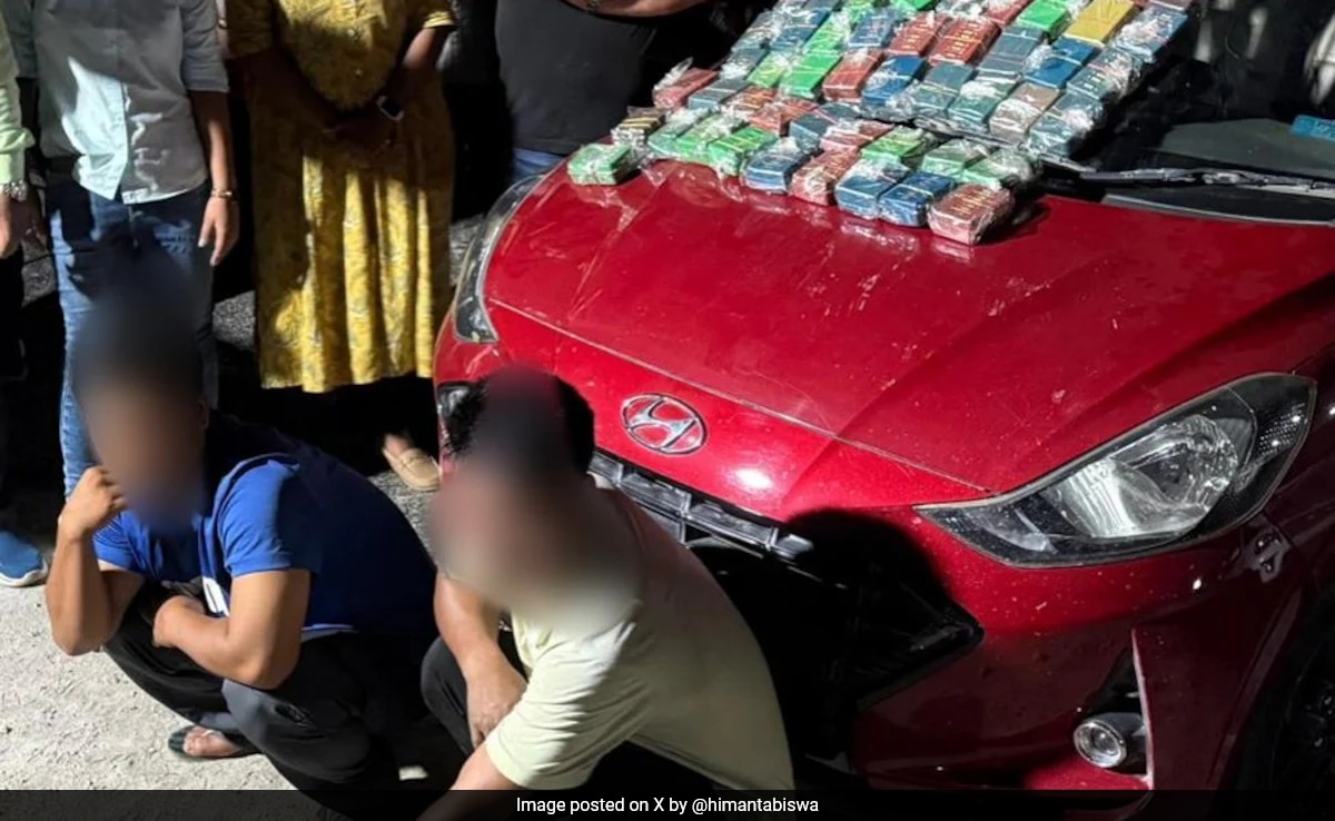 assam police news, assam police heroin rs 8 crore red hyundai i10, 74 ...