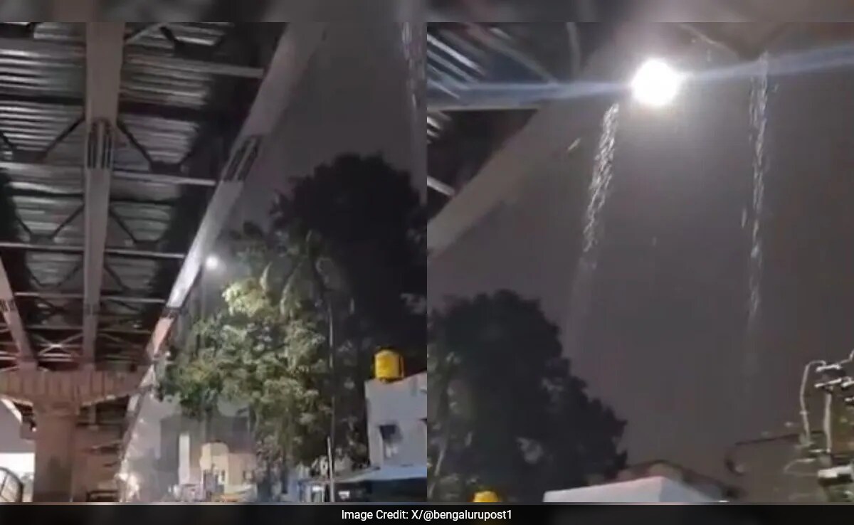 Bengaluru's Newly-Inaugurated Flyover Turns Into 'Waterfall Spot ...