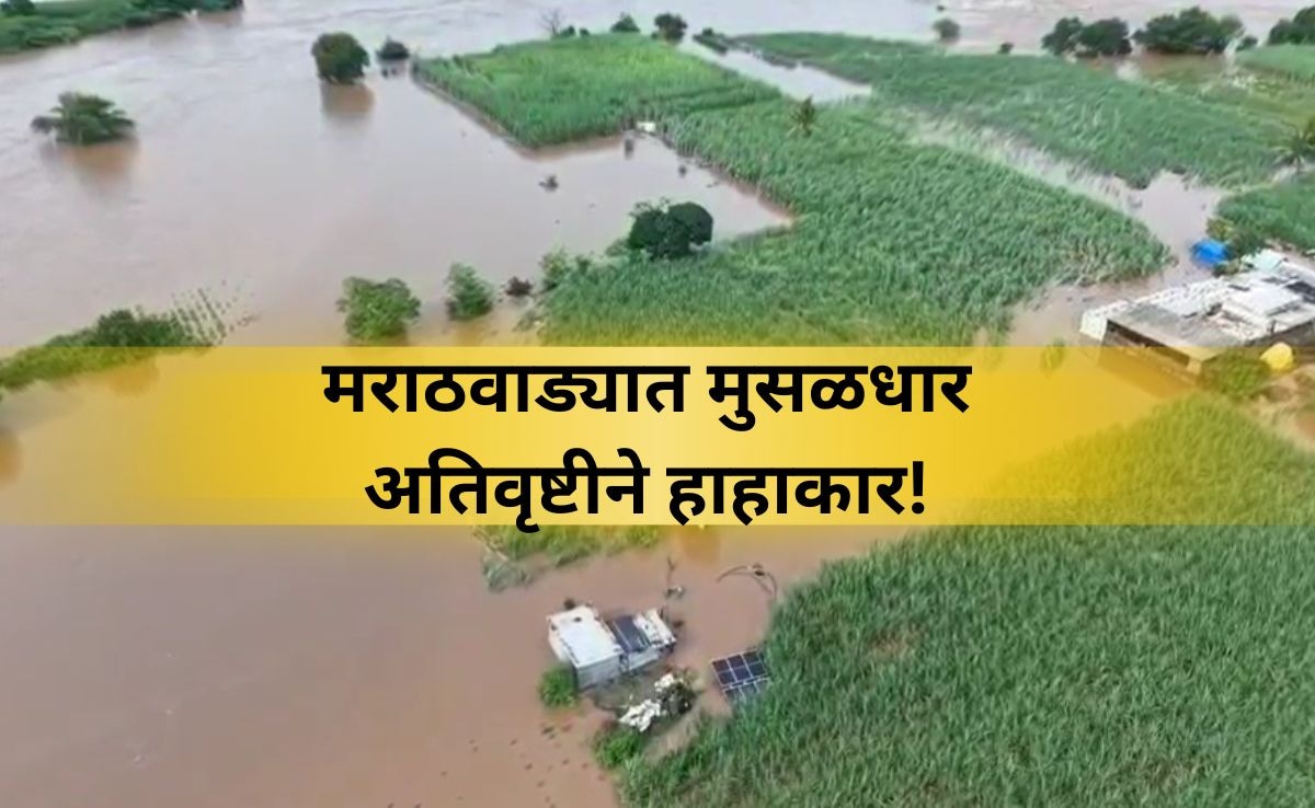 Maharashtra Marathwada Heavy Rain Damage Report 4 Death Animal Lost submerges roads Cuts Off ...