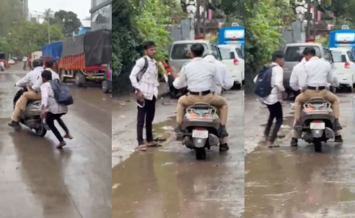 Thane Traffic Cop Fined After Video Of Him Riding Scooter With Unclear ...