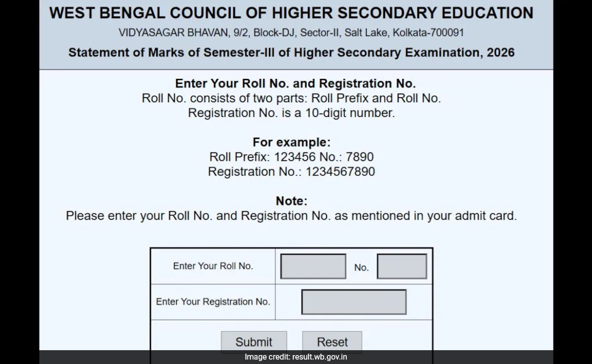 WBCHSE West Bengal HS 3rd Semester Result 2025-26: 93.72% Students Pass ...