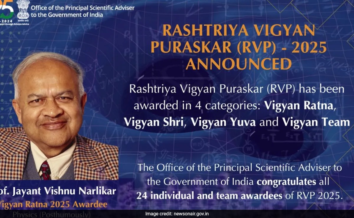 Top Scientists, Innovators Named For Rashtriya Vigyan Puraskar 2025