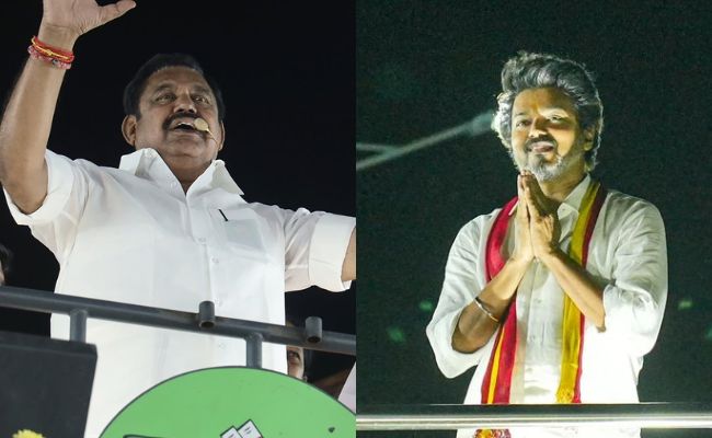 EPS Hints At Alliance After TVK Flags Seen At Rally, Vijay's Party ...