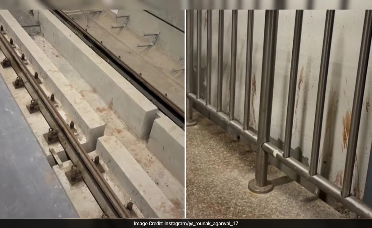 Watch: 'Gutka' Stains Spotted At Patna Metro Station, Days After ...