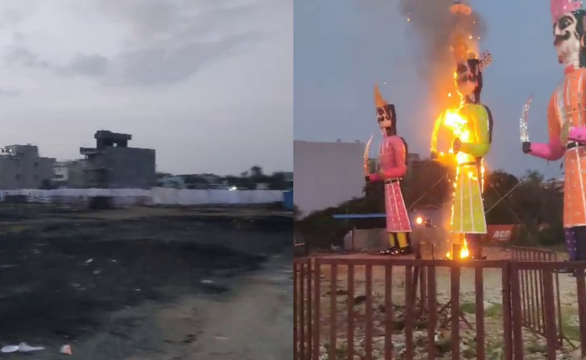 भोपाल में सुबह ही जल गया रावण | ravana dahan in bhopal before ...