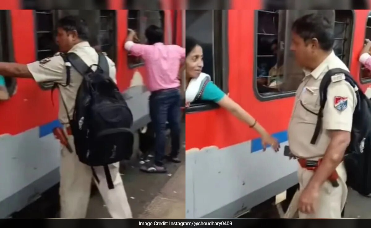 Watch: Railway Cop Snatches Woman's Phone On Train To Teach Lesson ...
