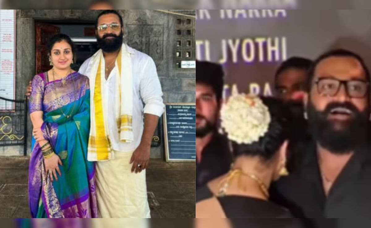 Video: Kantara Actor Rishab Shetty Consoles Emotional Wife Pragathi At Film's Premiere