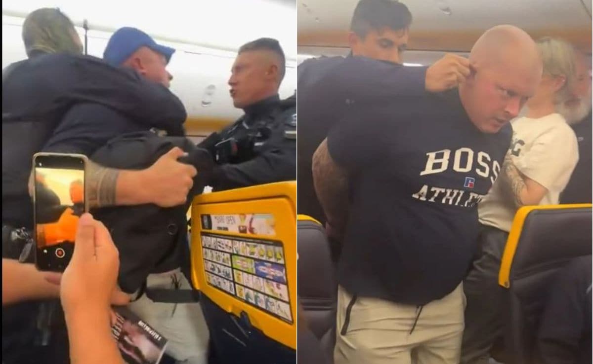 Viral Video: Drunk Ryanair Passenger Dragged Off Flight By Ear After ...