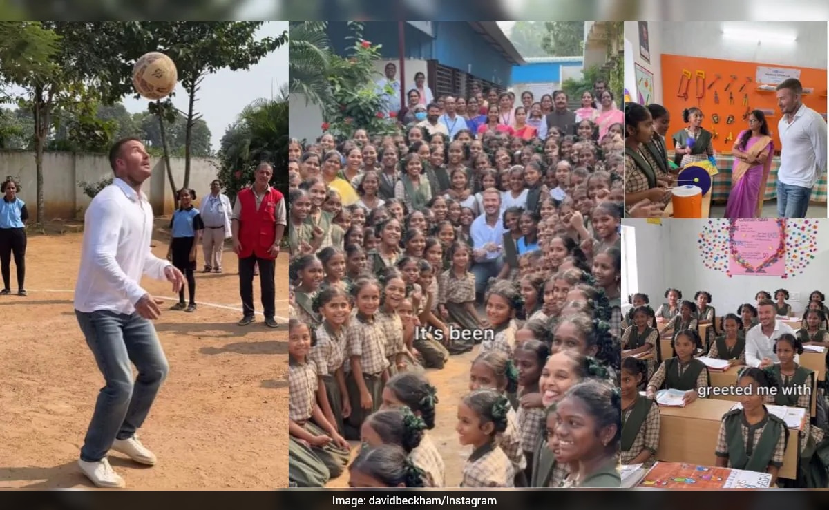 "Great Day In India": David Beckham Goes Back To School, Witnesses ...