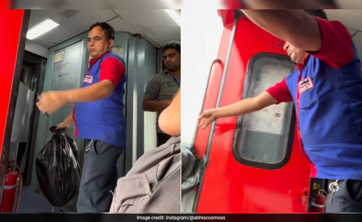 Railways Reacts To Viral Video Of Attendant Throwing Trash From Moving ...