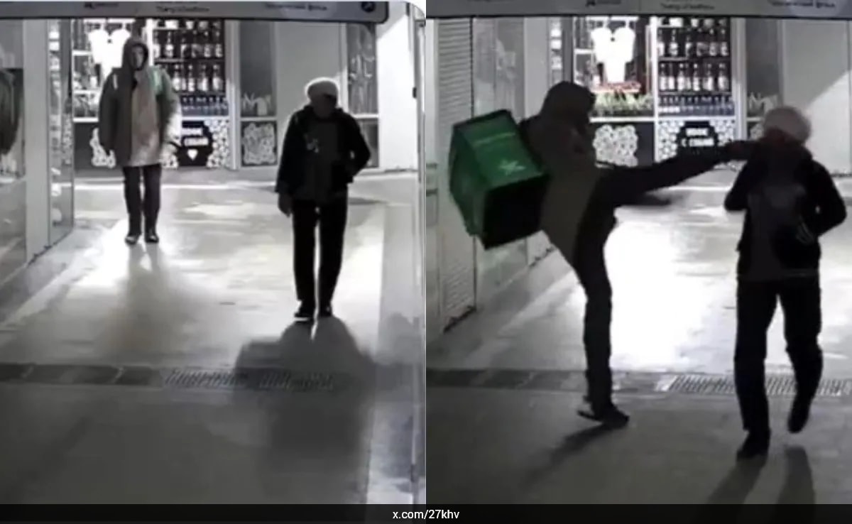 Russian Man Arrested After Video Shows Him Kicking Elderly Woman In The ...