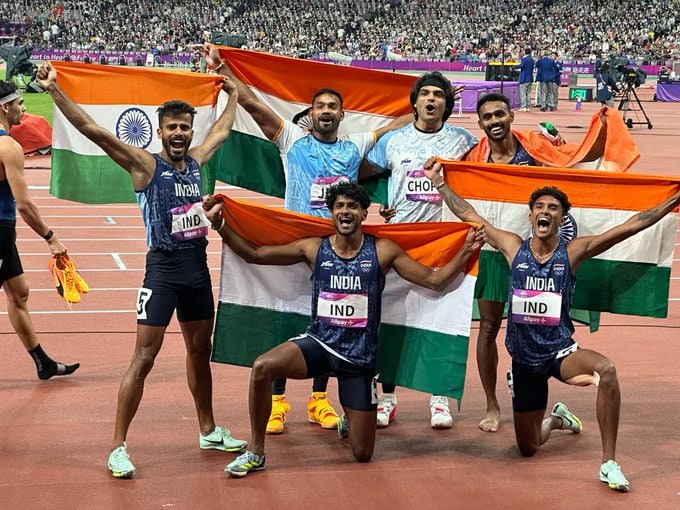 Neeraj, Men's 4x400m Relay Team Win Gold Medals; Indian Athletes ...