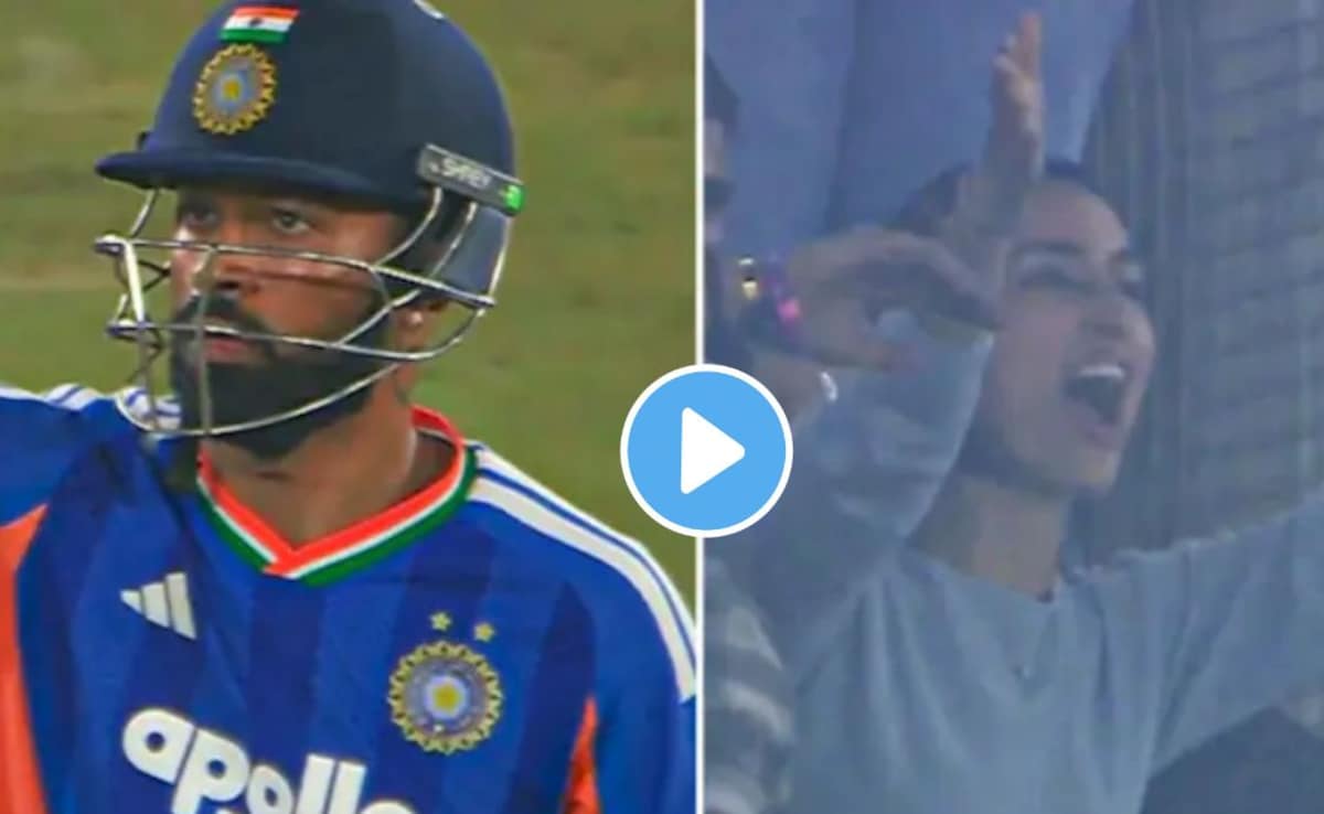 hardik pandya girlfriend mahika sharma flying kiss reaction video goes ...