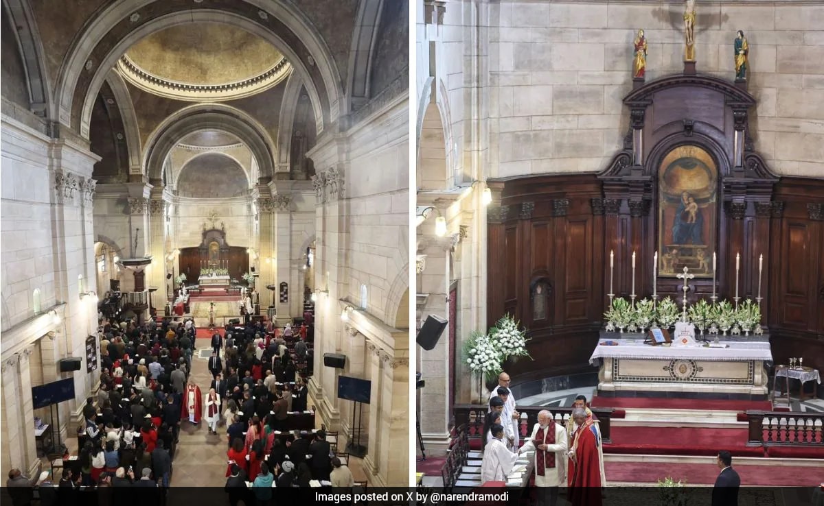 Prayers, Carols: PM Modi Joins Christmas Morning Service At Delhi ...