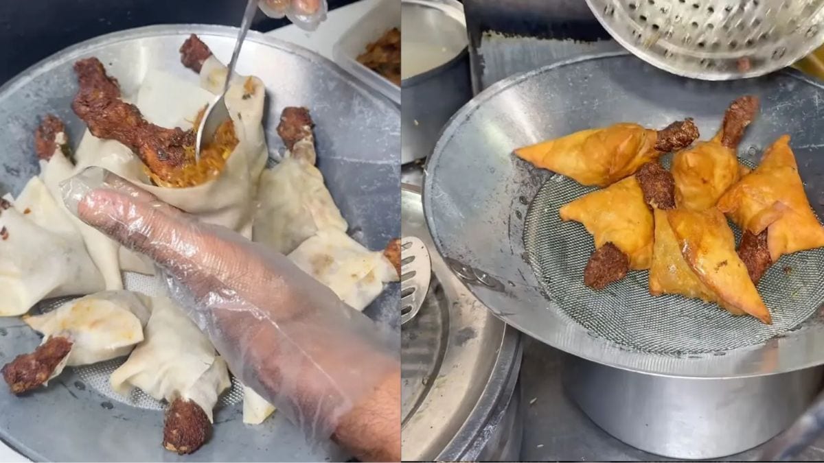 Watch: Street Vendors Viral Chicken Leg Piece Samosa Divides The ...