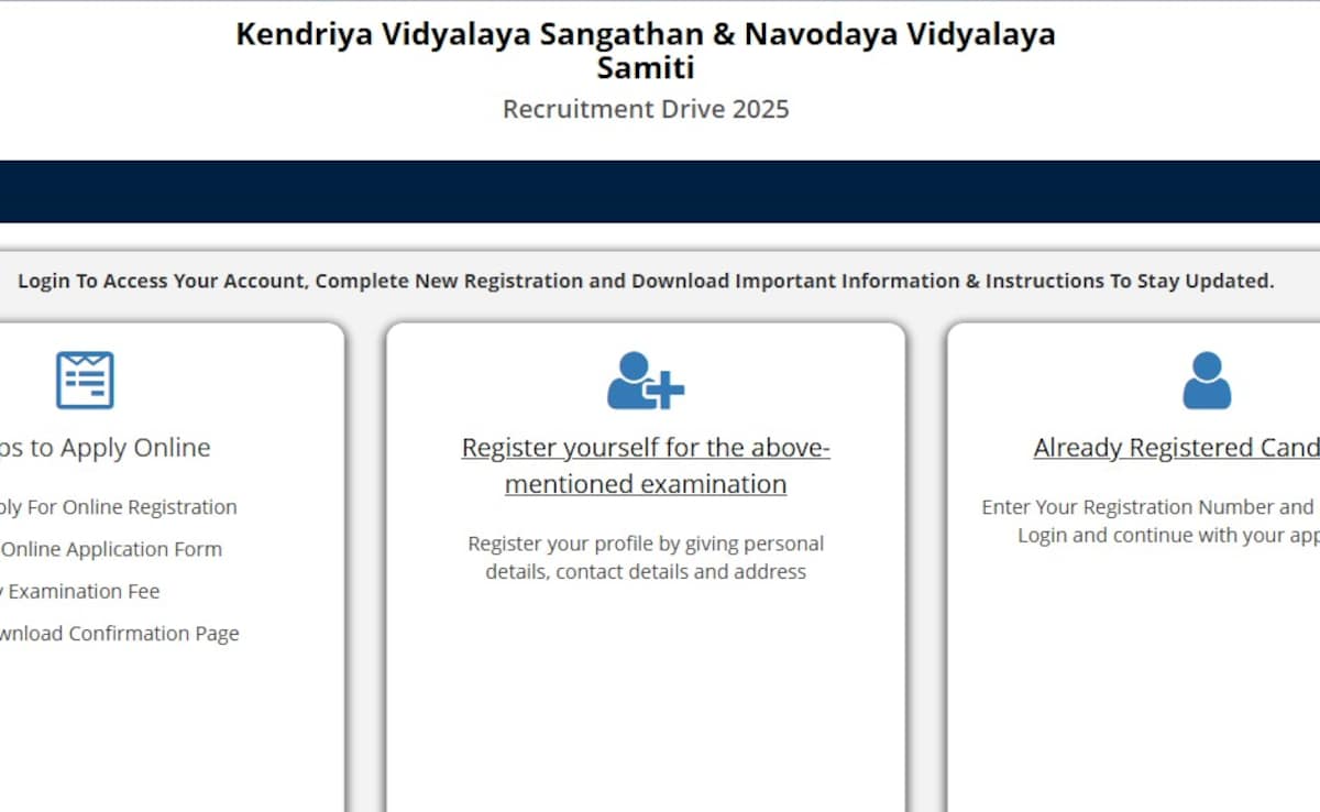 KVS & NVS Recruitment 2025: Registration For Teaching And Non-Teaching ...