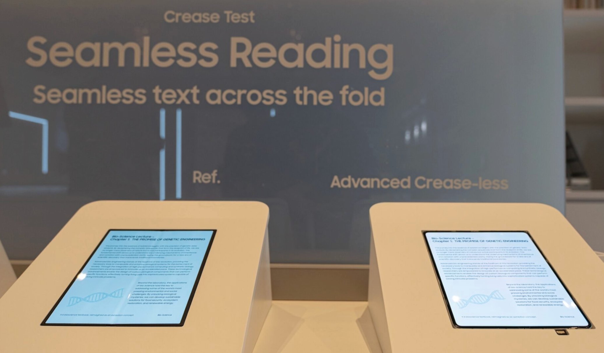 Samsung Unveils Creaseless Foldable Screen — Will iPhone Fold Get It?