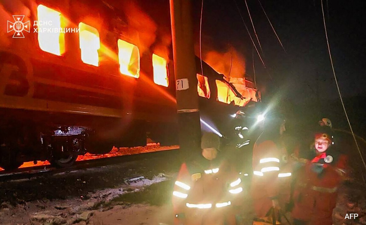 Russian Strikes In Ukraine Kill 12, Target Passenger Train