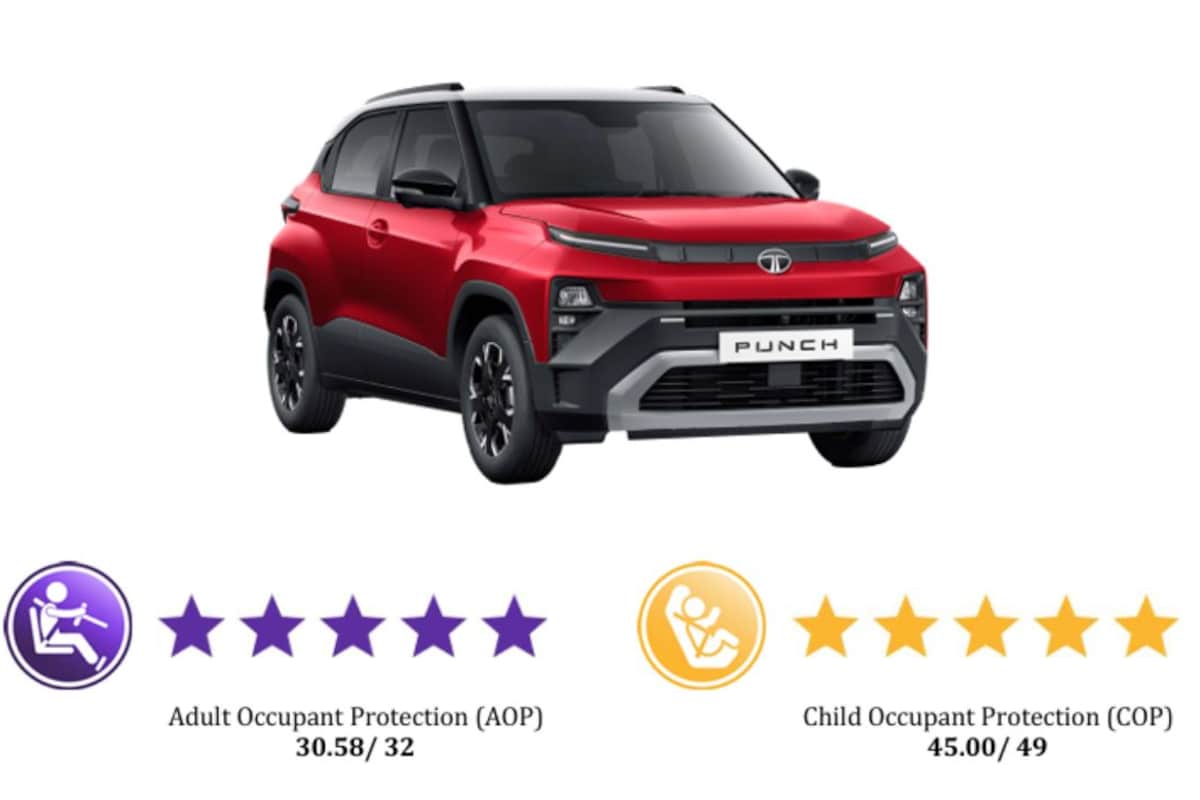 Tata Punch Facelift Secures 5-Star Safety Rating At Bharat NCAP Crash ...