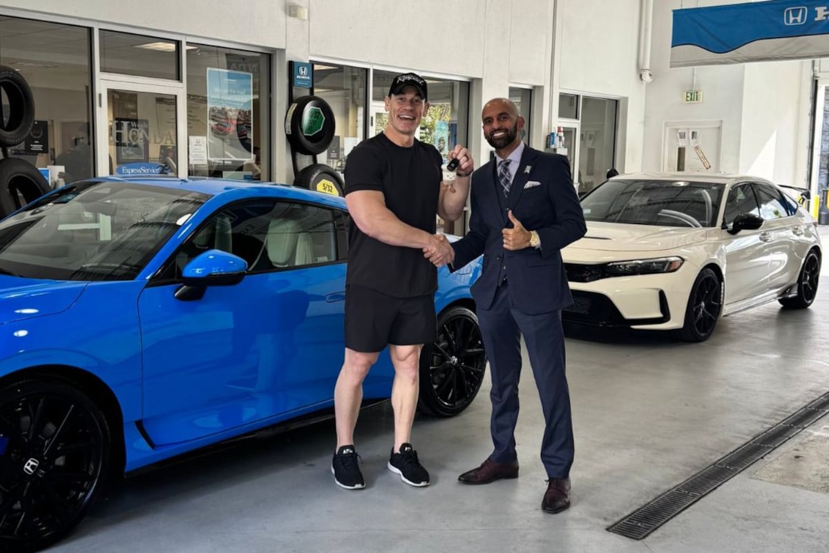 WWE Star John Cena Takes Honda Civic Type-R For Service, Drives Home In ...