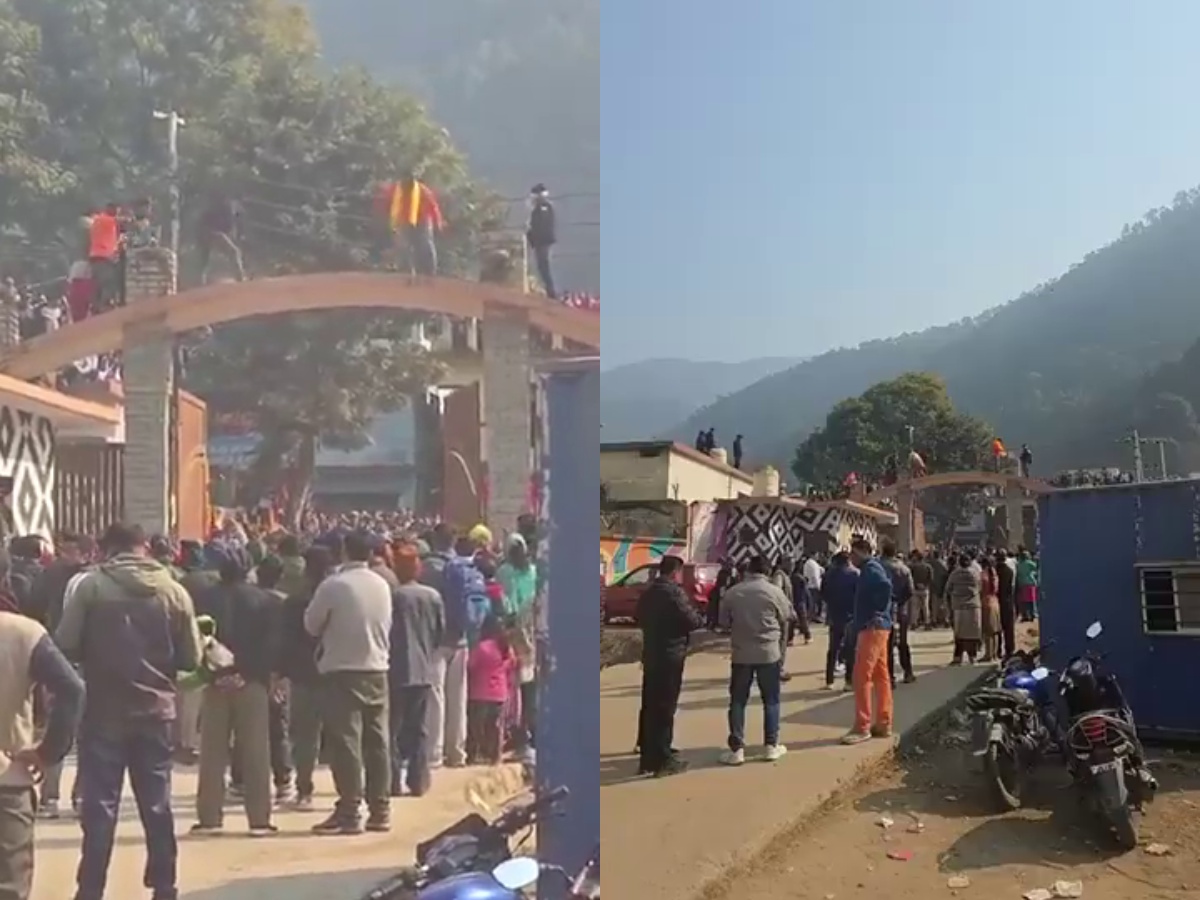 देव डोली ने आगे बढ़ने से किया इनकार, तोड़ा गया प्रवेश द्वार