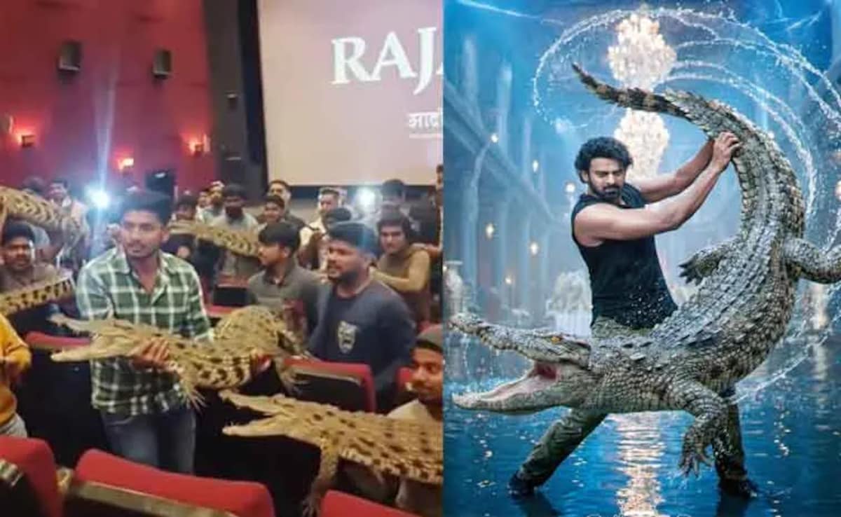 Prabhas Fans Take Fake Crocodiles To The Raja Saab Shows To Recreate ...