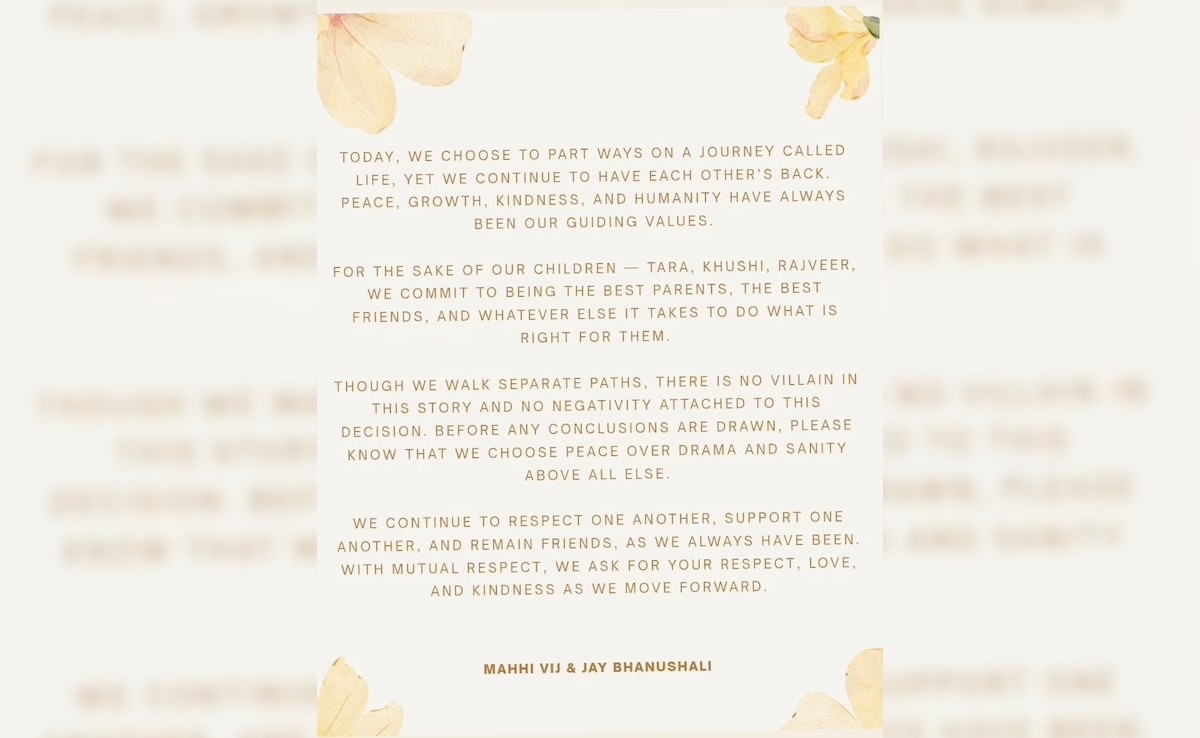 Jay Bhanushali And Mahhi Vij Announce Separation After 14 Years Of ...