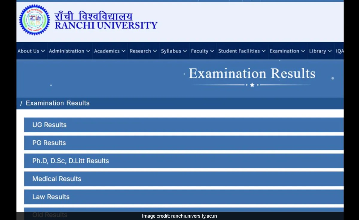 Ranchi University Result 2025 OUT: Direct Link to Download UG And PG ...