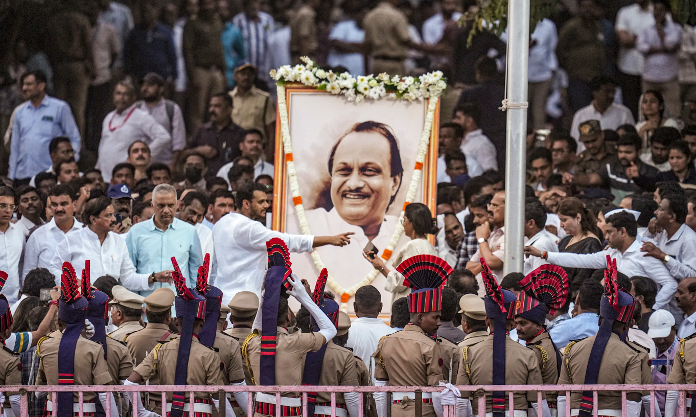ajit pawar plane crash death funeral baramati today: Farewell, Dada ...