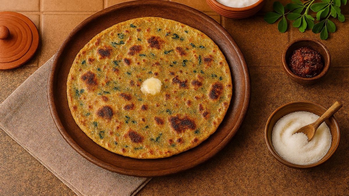 How To Make Traditional Rajasthani Besan Methi Paratha At Home - NDTV Food