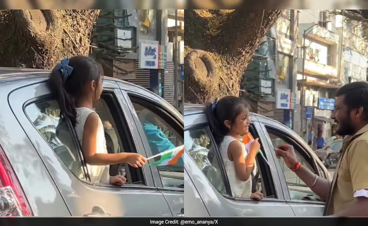 Girl Accidentally Drops Tricolour, Auto Driver's Respectful Gesture ...
